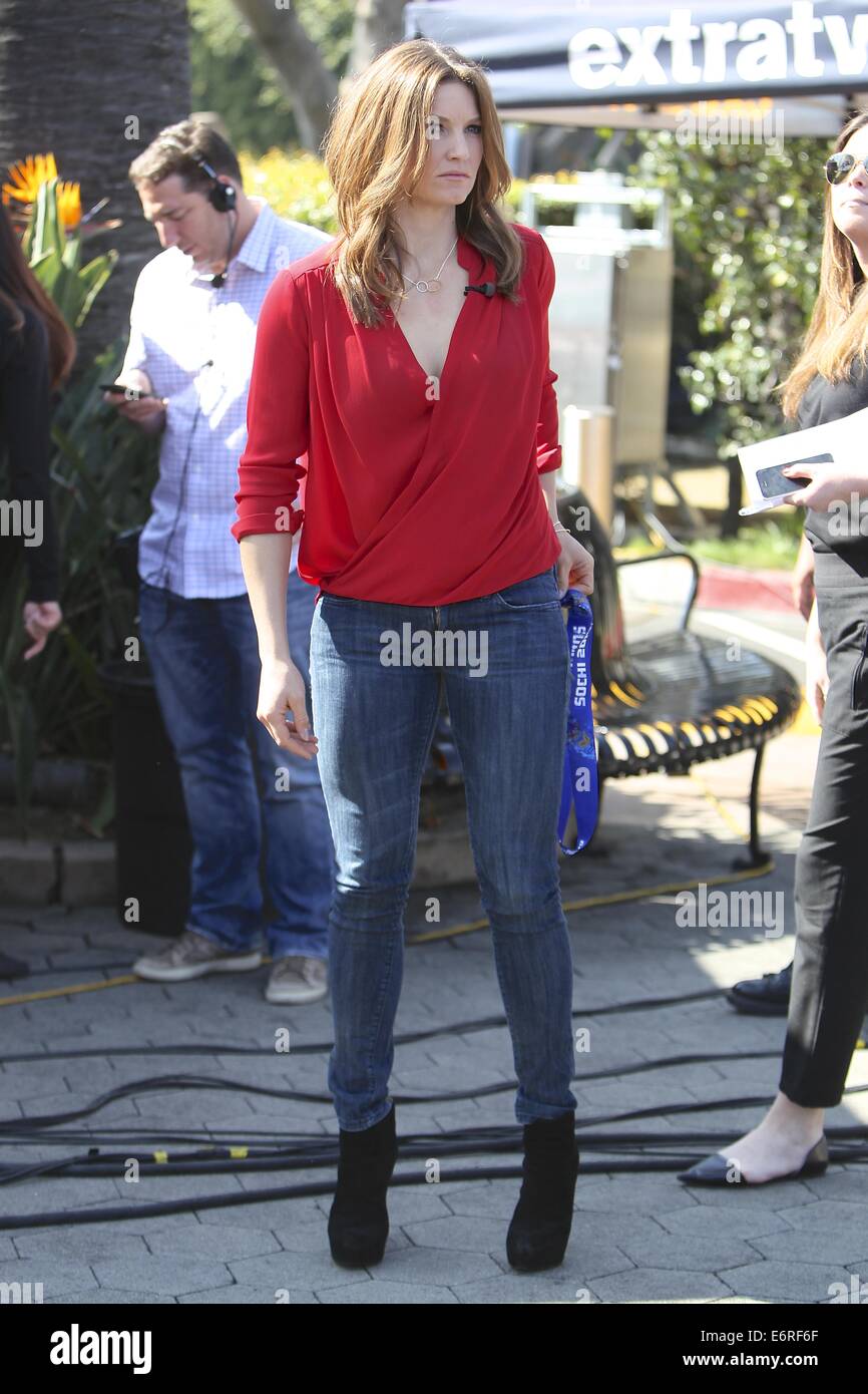 Julia Mancuso gesehen in den Universal Studios für ein Interview mit ...