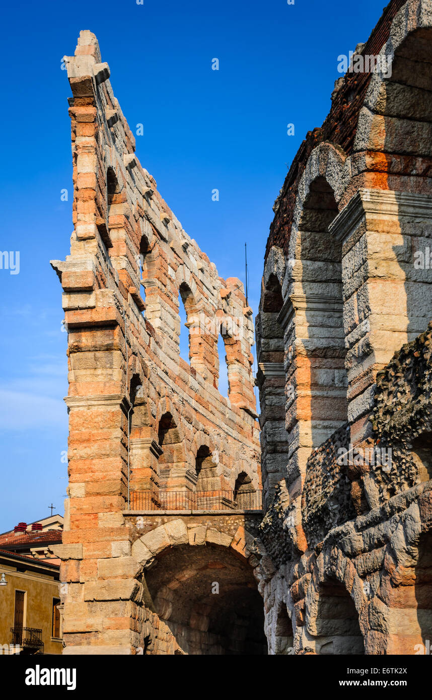 Verona, Italien. Römischen Reiches Amphitheater, Arena, 30AD, die ...
