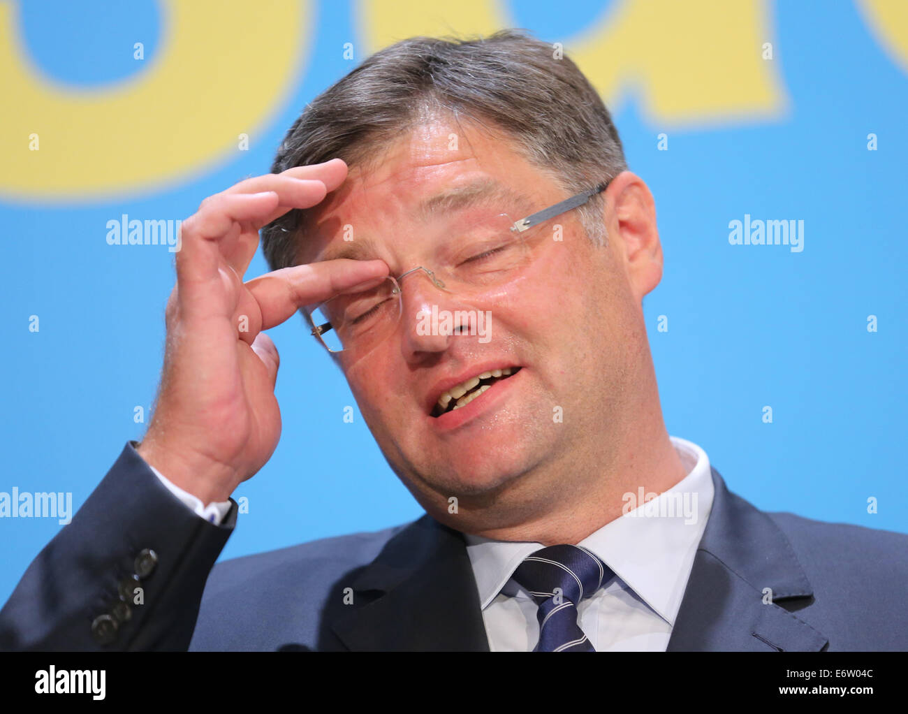 Dresden, Deutschland. 31. August 2014. Spitzenkandidat der sächsischen ...