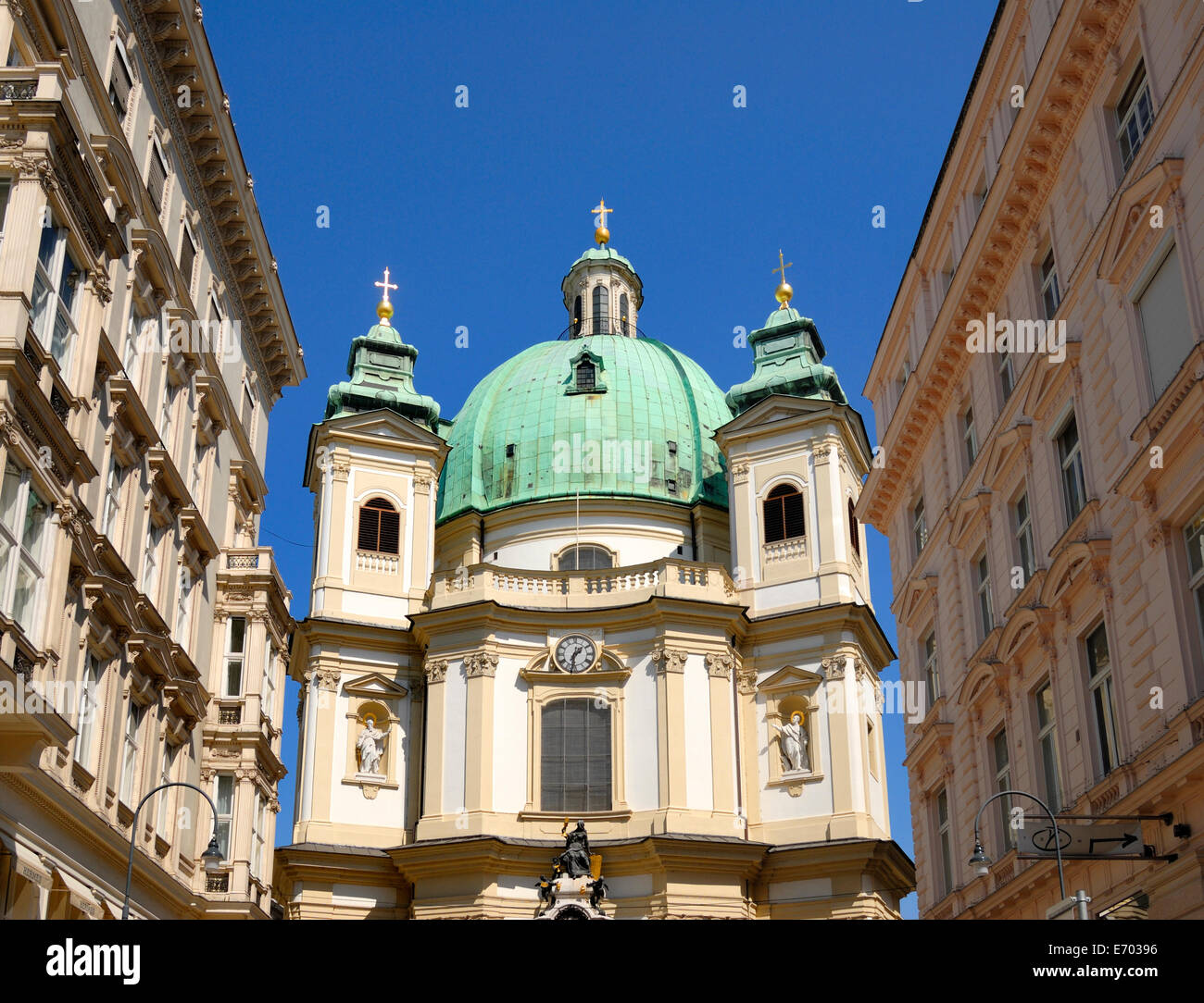 Wien, Österreich. Peterskirche (St.-Peter Kirche - 1702 - Barock ...