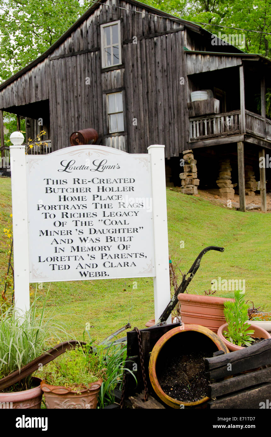 USA, Tennessee, Hurricane Mills, Loretta Lynn Ranch. Nachgebildeten ...