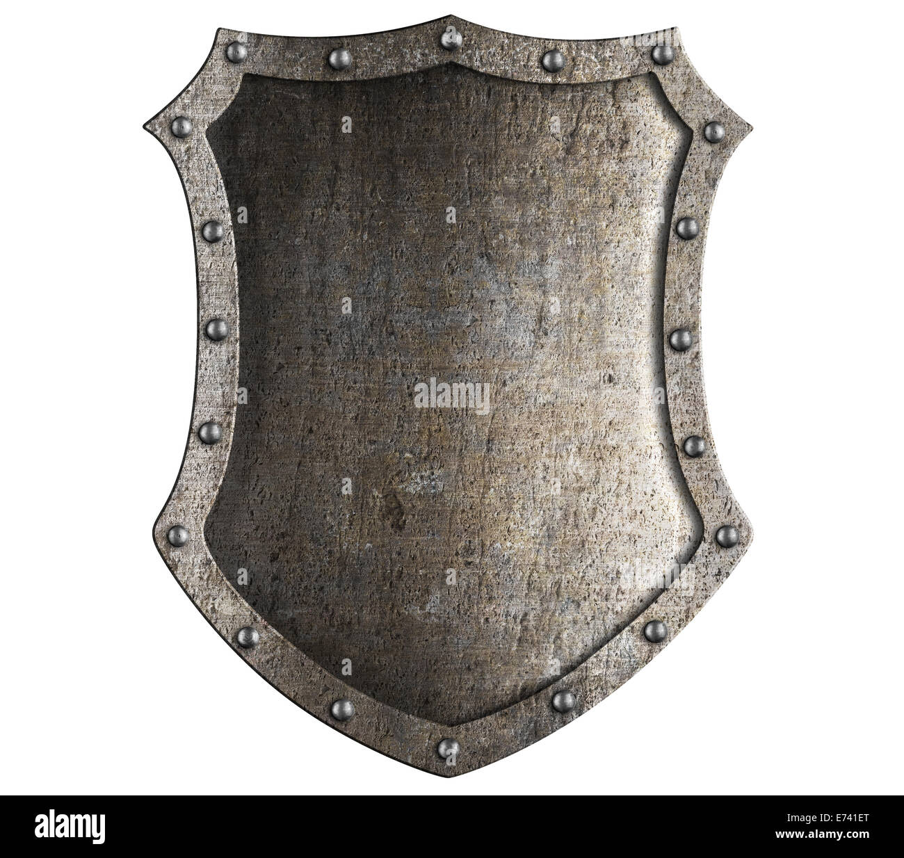 mittelalterliche Ritter Schild isoliert auf weiss Stockfotografie - Alamy