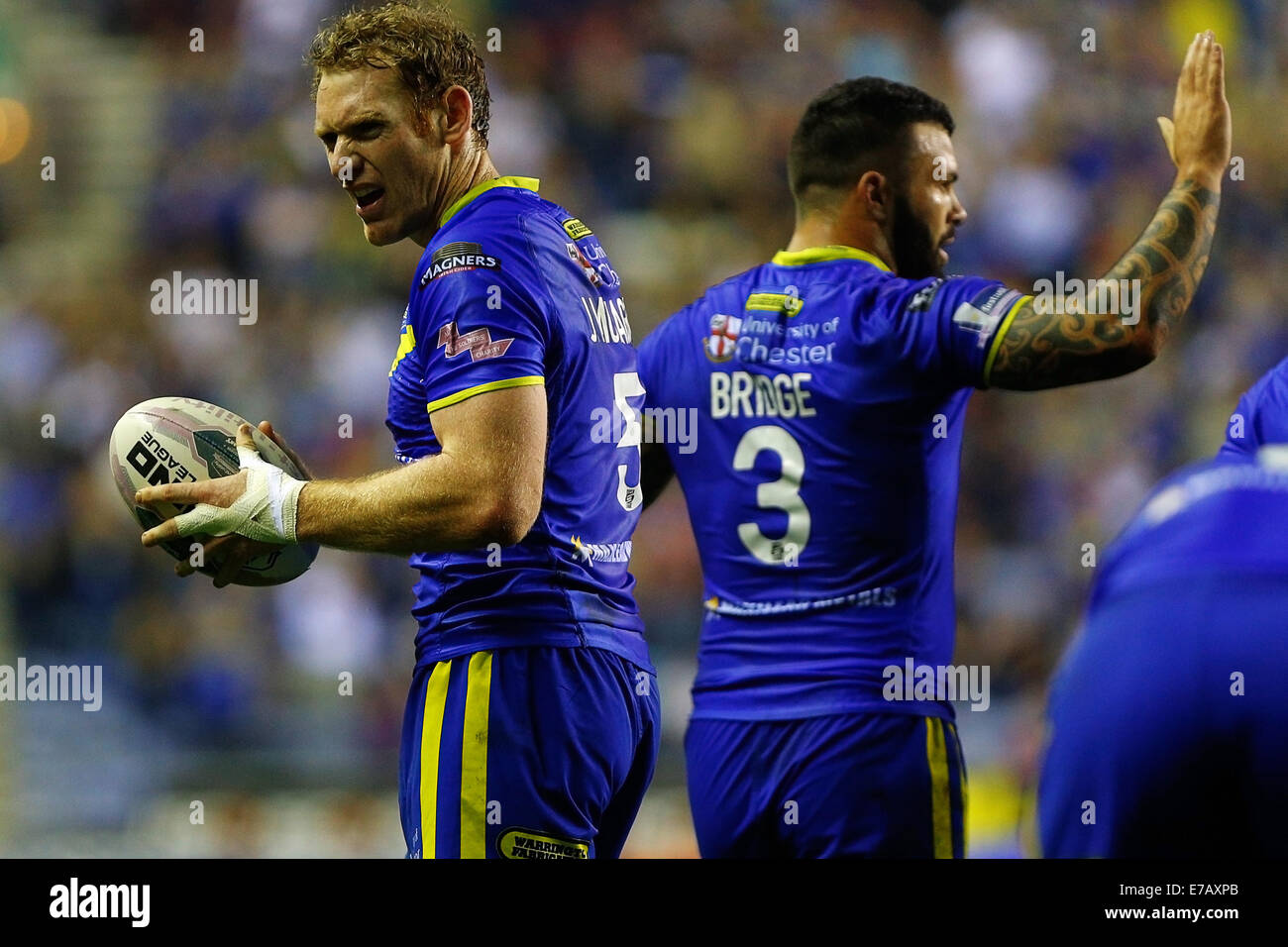 Wigan, England. 11. September, 2014. Super League-Rugby. Wigan Warriors ...