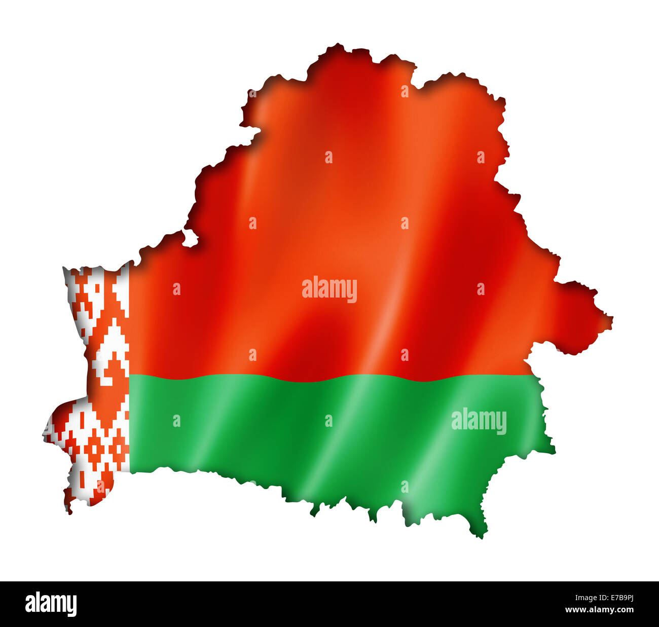 Belarus-Flagge abzubilden, drei dimensionalen Render, isoliert auf ...