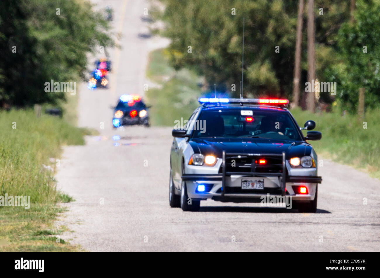 Colorado State Police Cars & Motorräder, USA Pro Challenge-Rennen, 3 ...