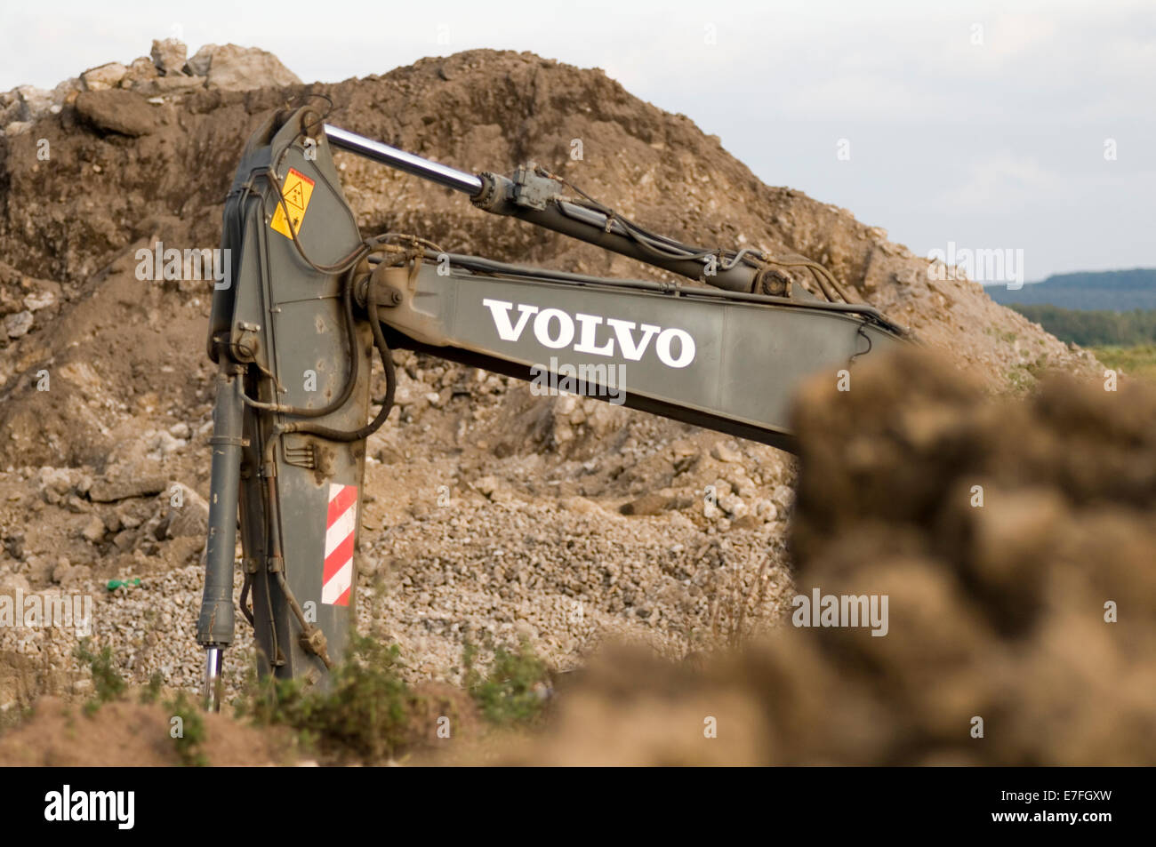 Bagger Volvo EM-Erdbewegungsmaschinen Digger Kieshebewerk Earth Mover ...
