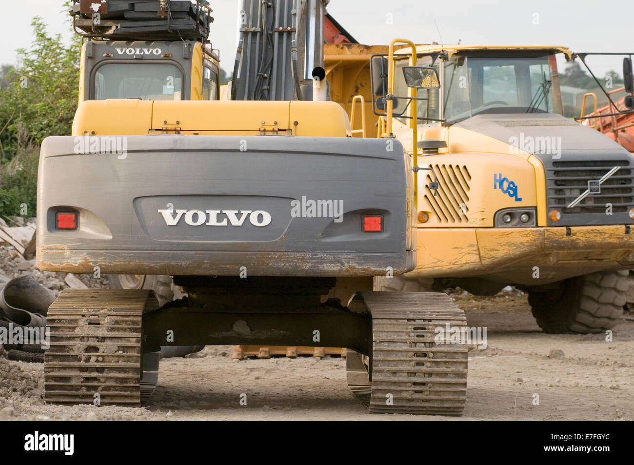 Bagger Volvo EM-Erdbewegungsmaschinen Digger Kieshebewerk Earth Mover ...