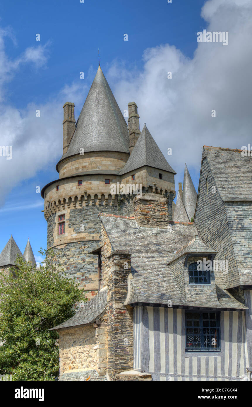 Château de Vitré Brittany France Stockfotografie - Alamy