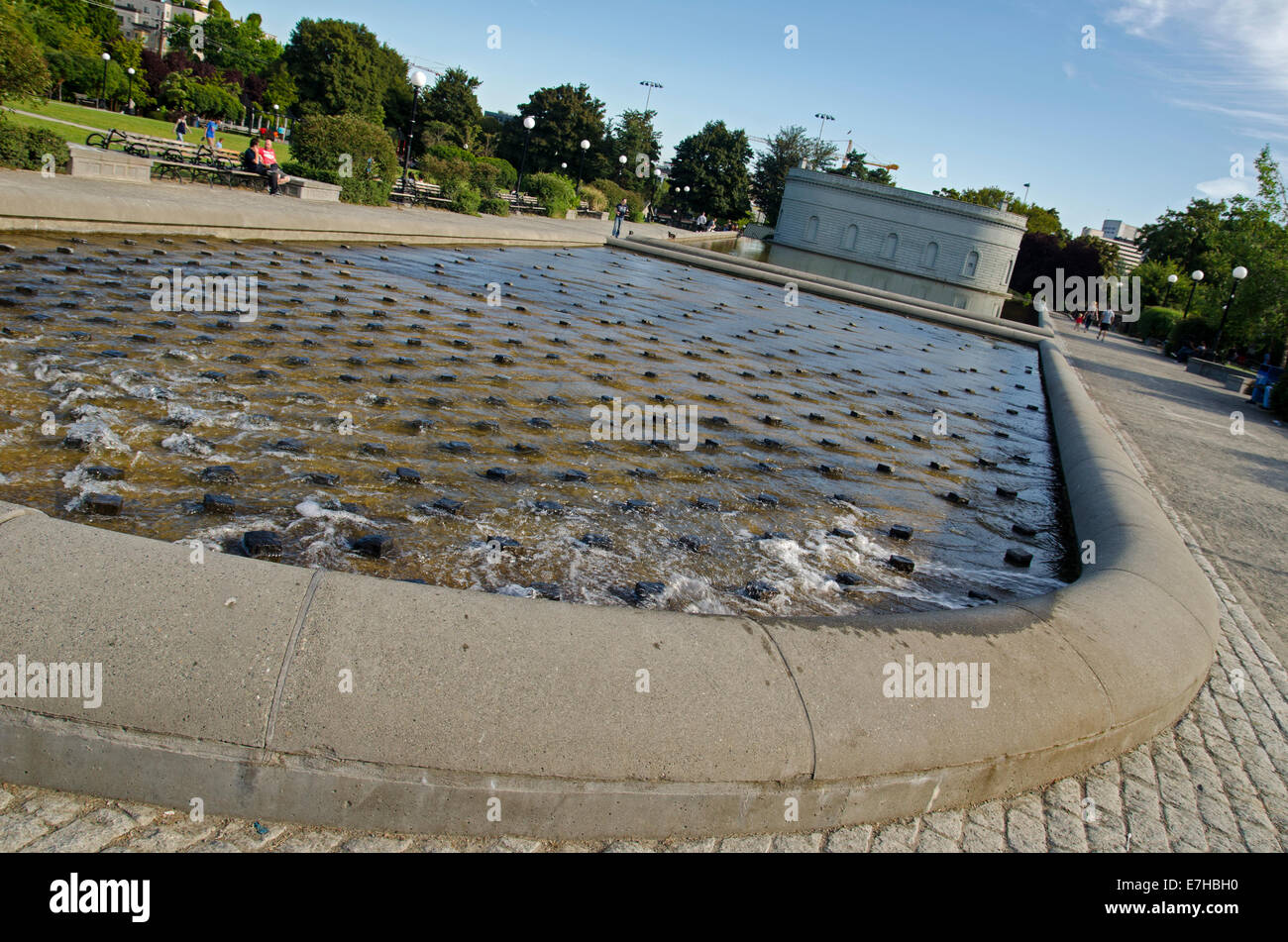 Wasser-Brunnen im Cal Anderson Park, Seattle Stockfotografie - Alamy