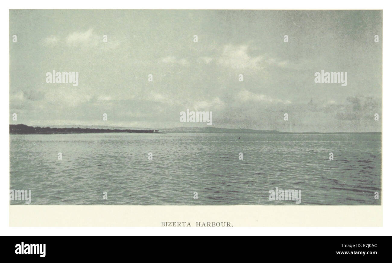 Diese 1895 von Lambart gefertigte Illustration zeigt den Hafen von Bizerte und zeigt seine ...