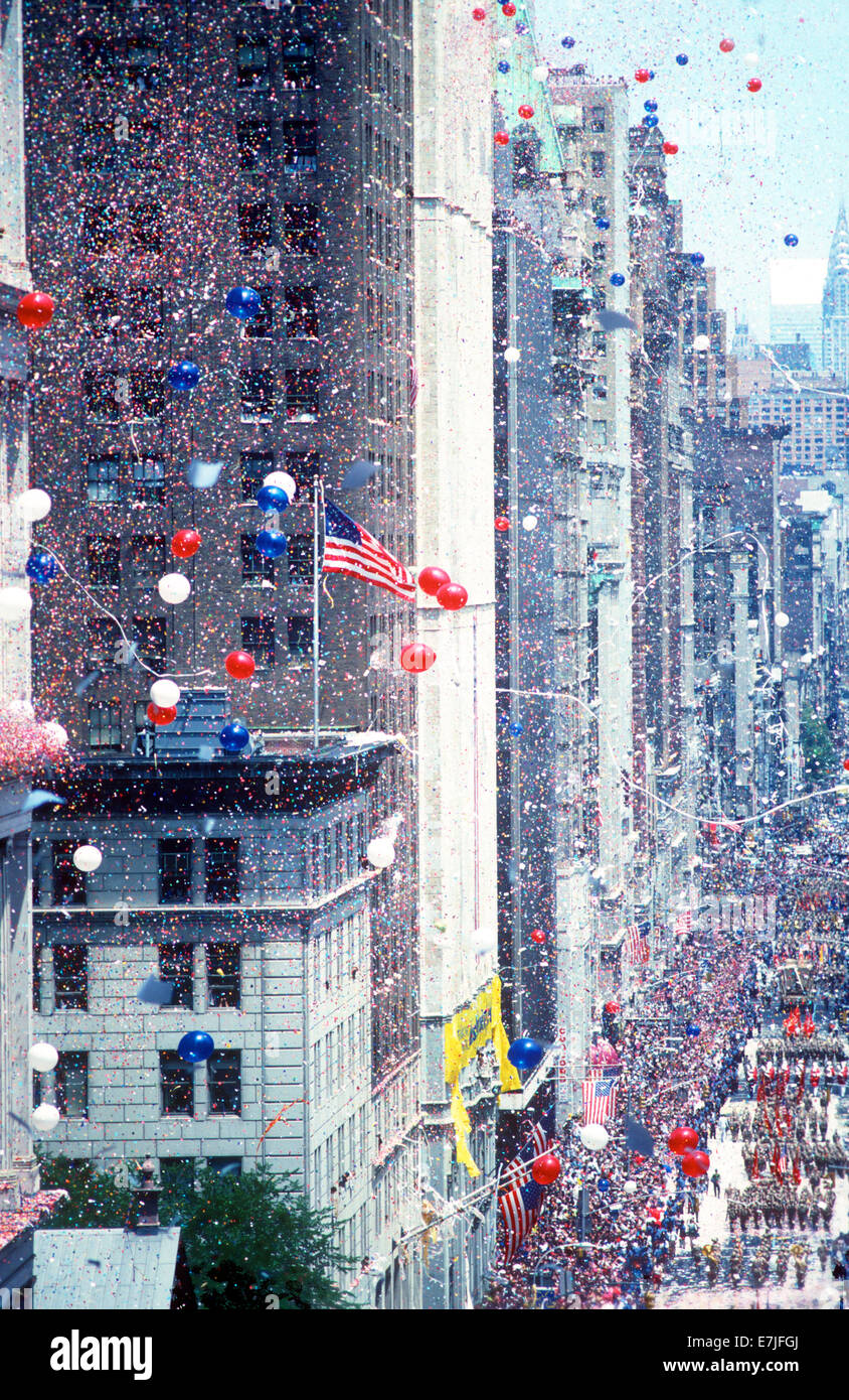Ticker Tape Parade New York New York Stockfotografie Alamy