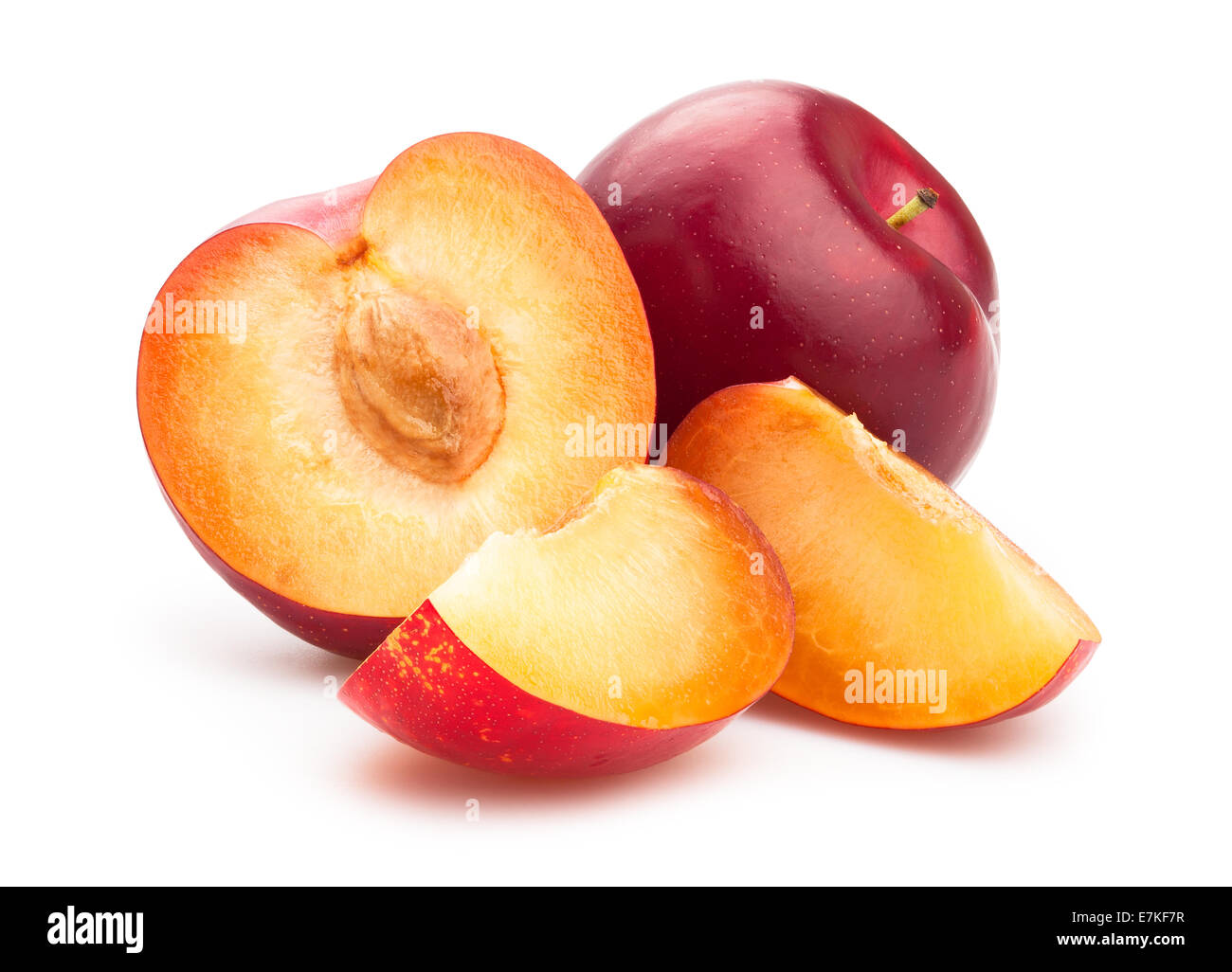 Halbierte Pflaumen Stockfotos und -bilder Kaufen - Alamy