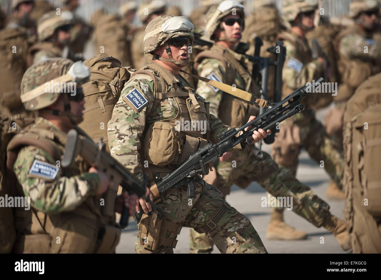 Soldiers In Military Parade Santiago Stockfotos und -bilder Kaufen - Alamy