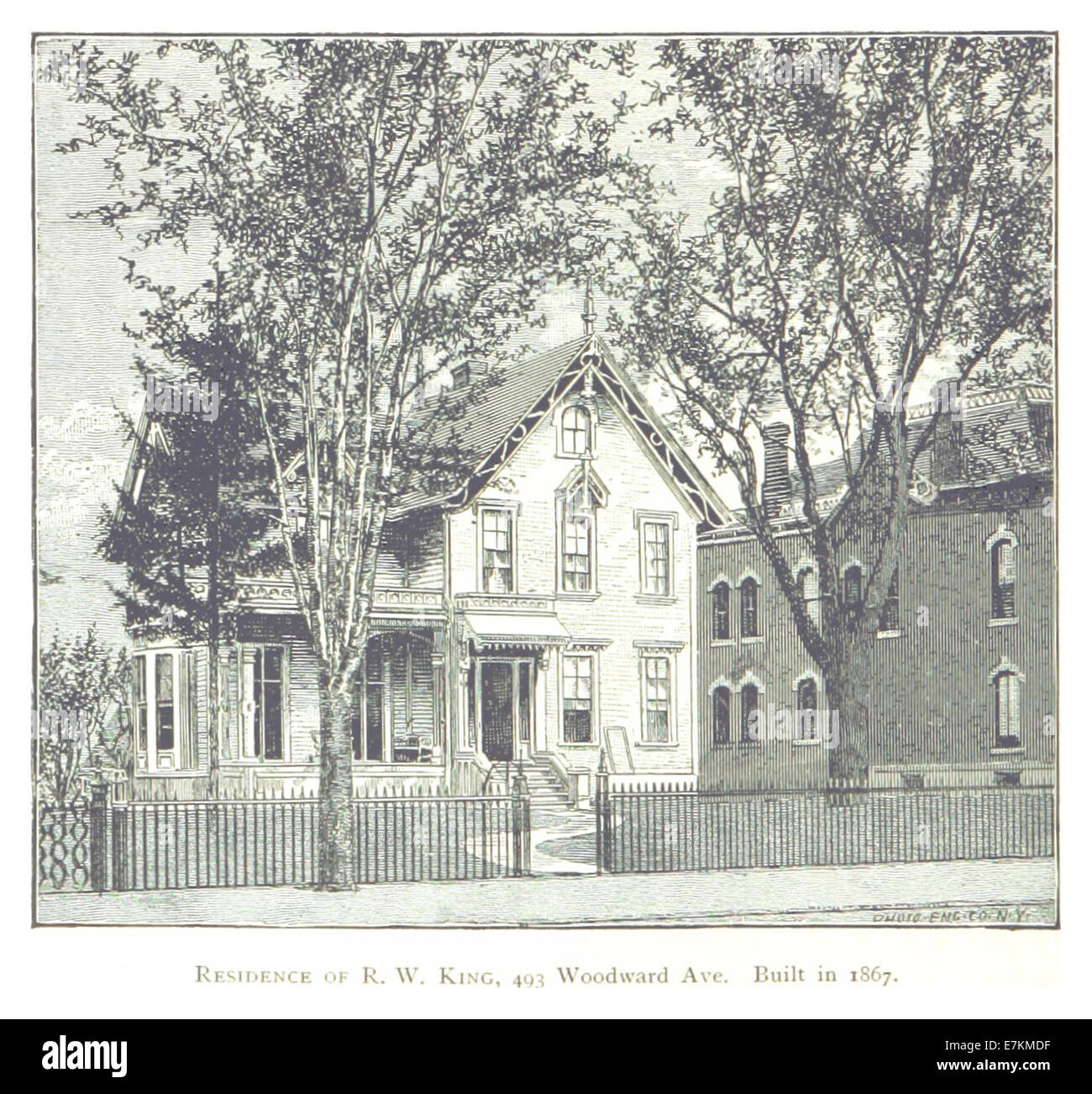 Diese Zeichnung von Farmer aus dem Jahr 1884 zeigt die Residenz von R ...