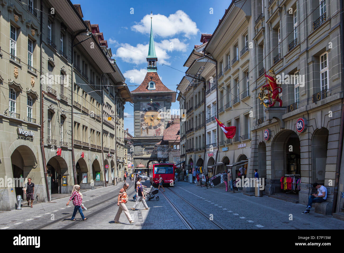Bern, Bern, Uhr, Kramgasse, Schweiz, Europa, Architektur, Stadt ...