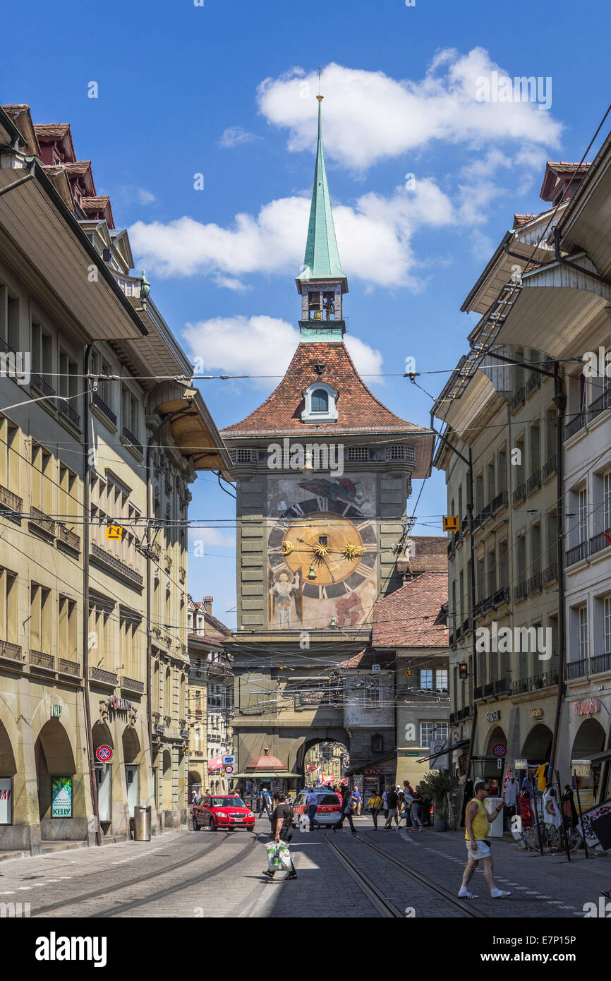 Bern, Bern, Uhr, Kramgasse, Schweiz, Europa, Architektur, Stadt ...