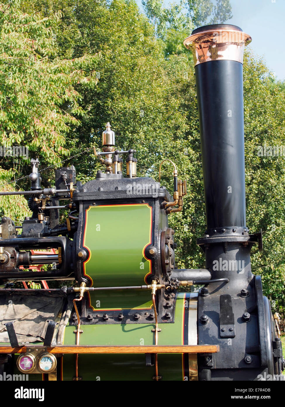 Zylinderblock und Kupfer-capped Schornstein Aveling & Porter Cabrio ...