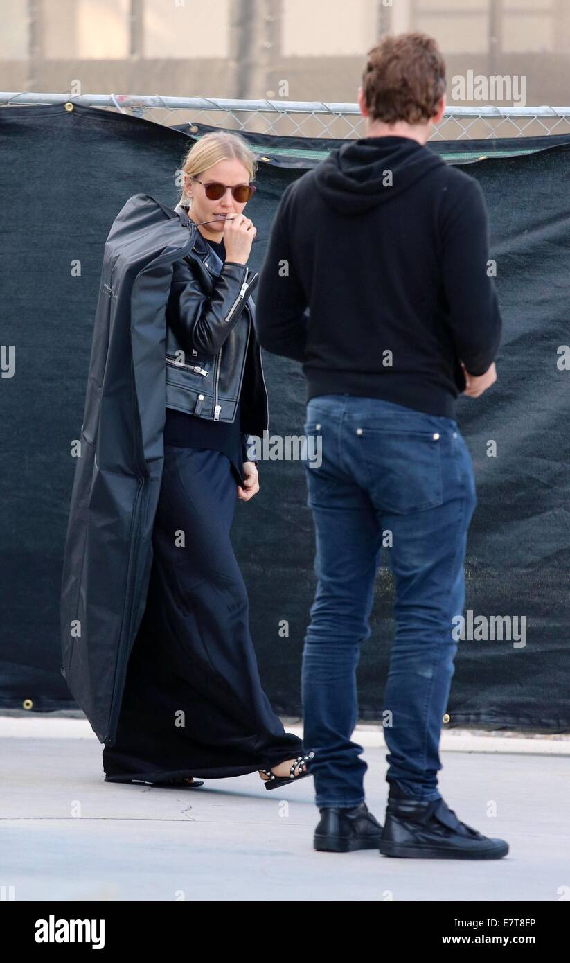 Sam Worthington und seine Partnerin Laura Bingle Ausfahrt Maxfield nach ...