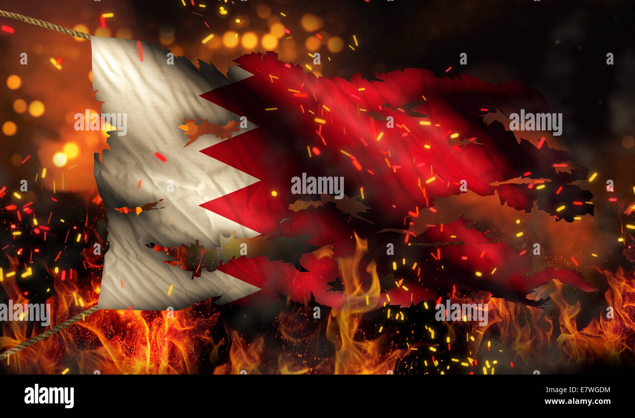 Bahrain brennende Feuer Flagge Krieg Konflikt Night 3D Stockfotografie ... Bahrain brennende Feuer Flagge Krieg Konflikt Night 3D Stockfotografie ...