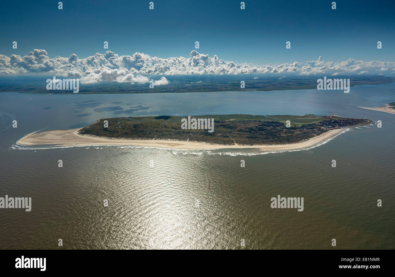 Luftaufnahme, Baltrum, Insel in der Nordsee, die ostfriesischen Inseln ...