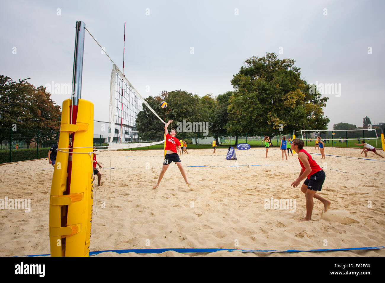 Beach volleyball court Stockfotos und -bilder Kaufen - Alamy
