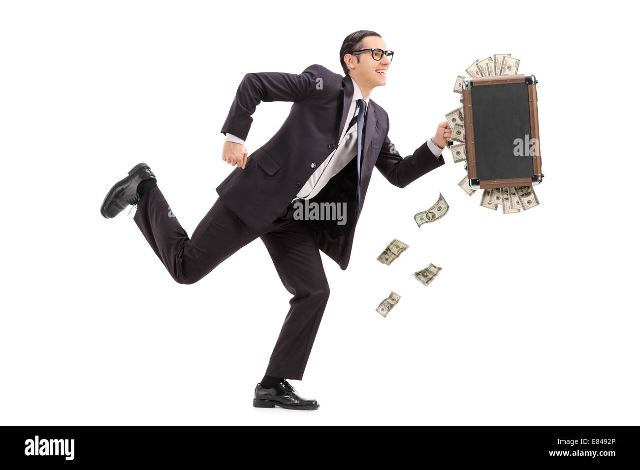 Rich man suitcase full money -Fotos und -Bildmaterial in hoher ...