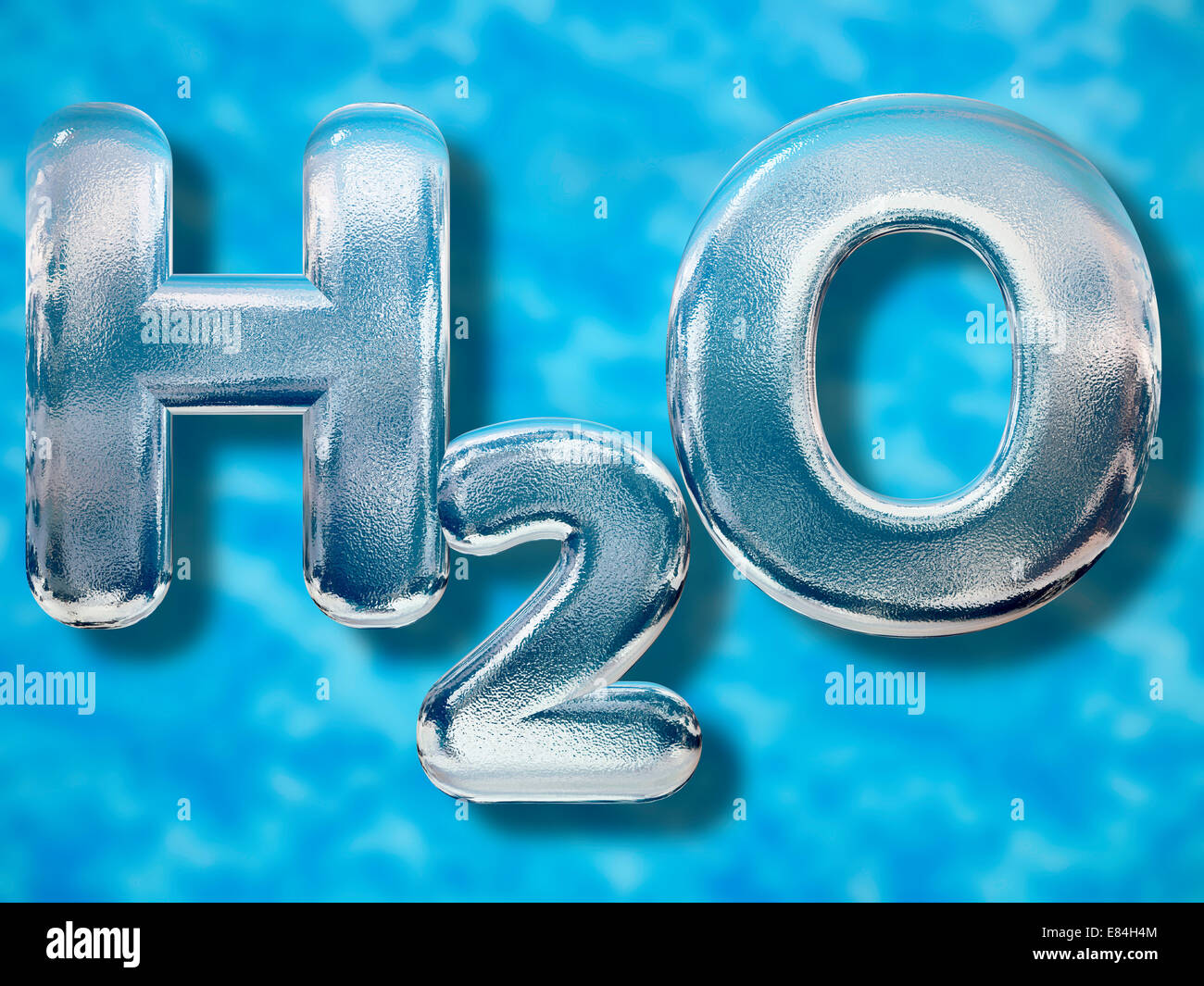 H2o Water Chemical Formula Illustration Stockfotos und -bilder Kaufen ...