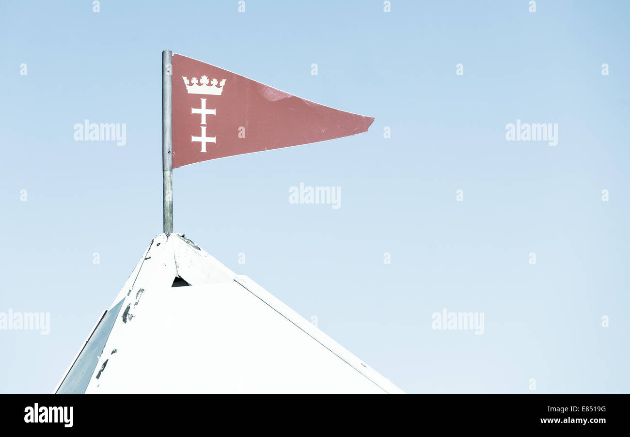 Emblem Wappen der Stadt Danzig Danzig Polen Europa, blauen ...