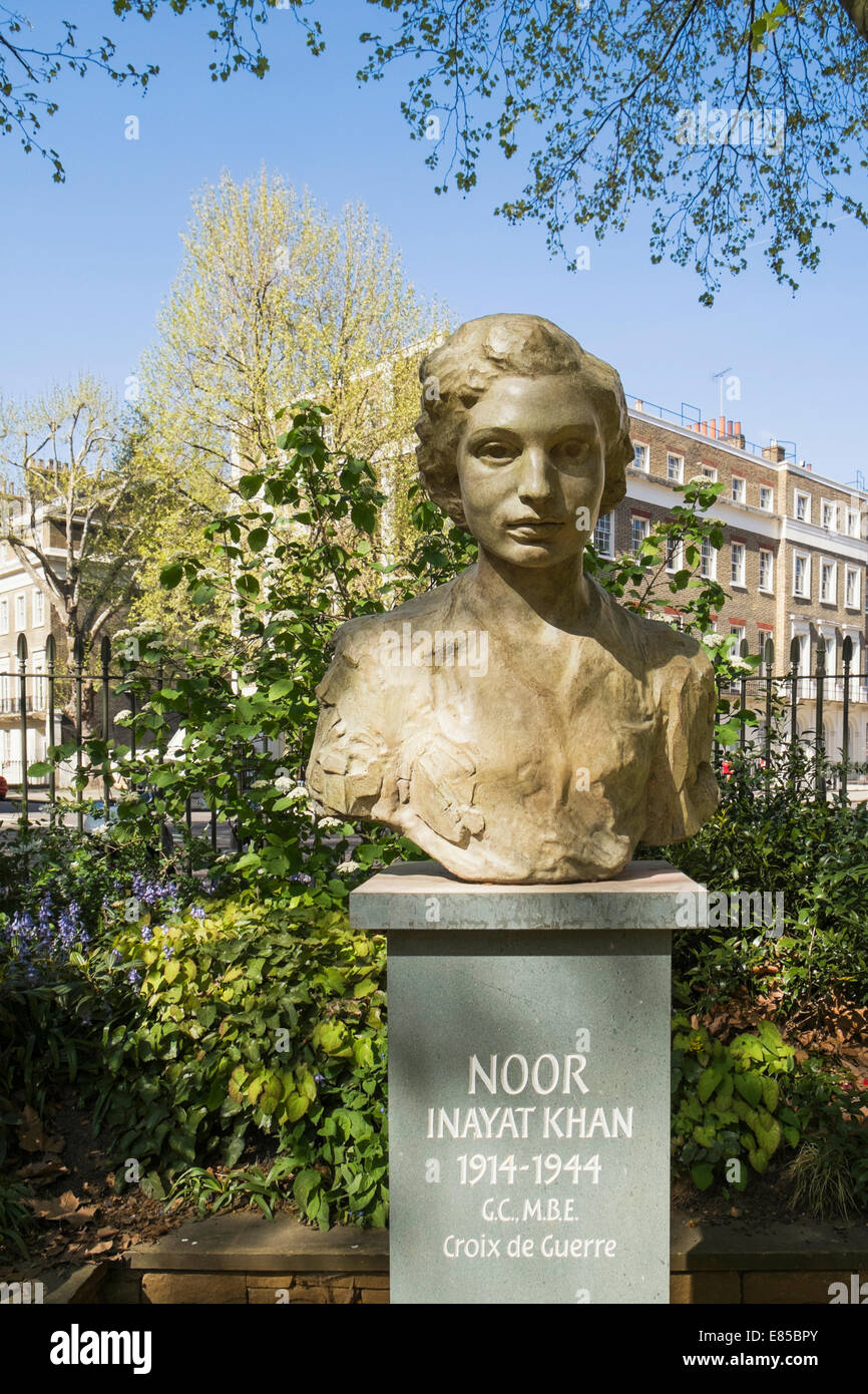 Statue des zweiten Weltkrieges alliierte SOE Agenten Noor Inayat Khan ...