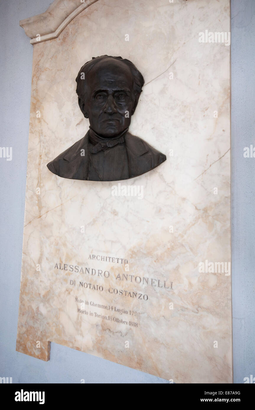 Italien, Piemont, Maggiora, Friedhof, Grab von Alessandro Antonelli ...