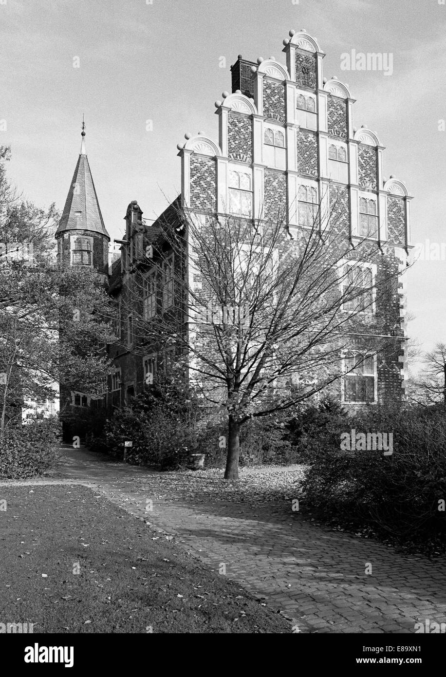 Achtziger Jahre, Herrenhaus Drostenhof in Münster-Wolbeck, Münsterland ...