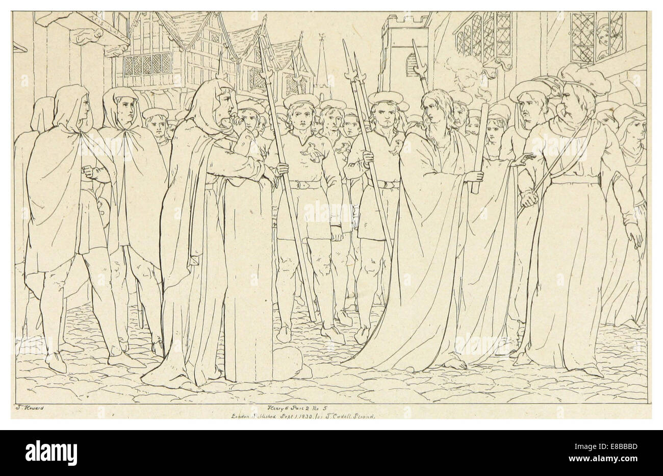 Diese 1828-1833 von Howard gefertigte Illustration zeigt eine Szene aus ...