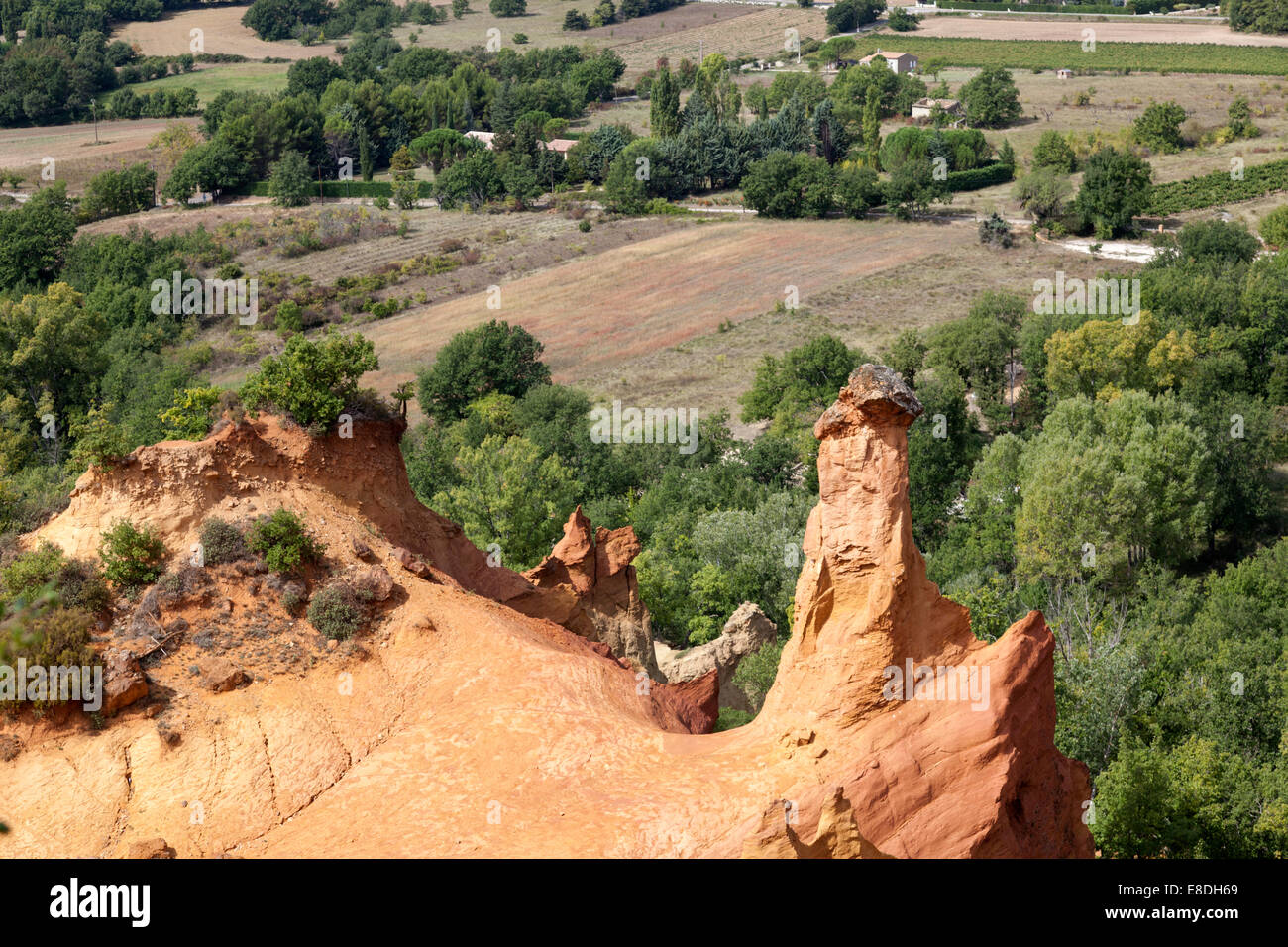 Hoodoo auf dem Gelände der Colorado von Rustrel (Provence - Frankreich): bleibt der Ocker ...