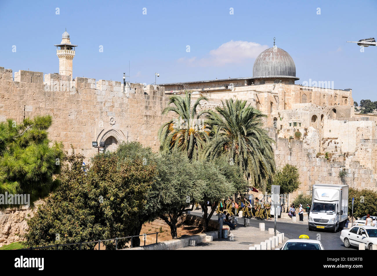 Israel, Jerusalem, Haram Esh Sharif (Tempelberg) Blick auf der ...