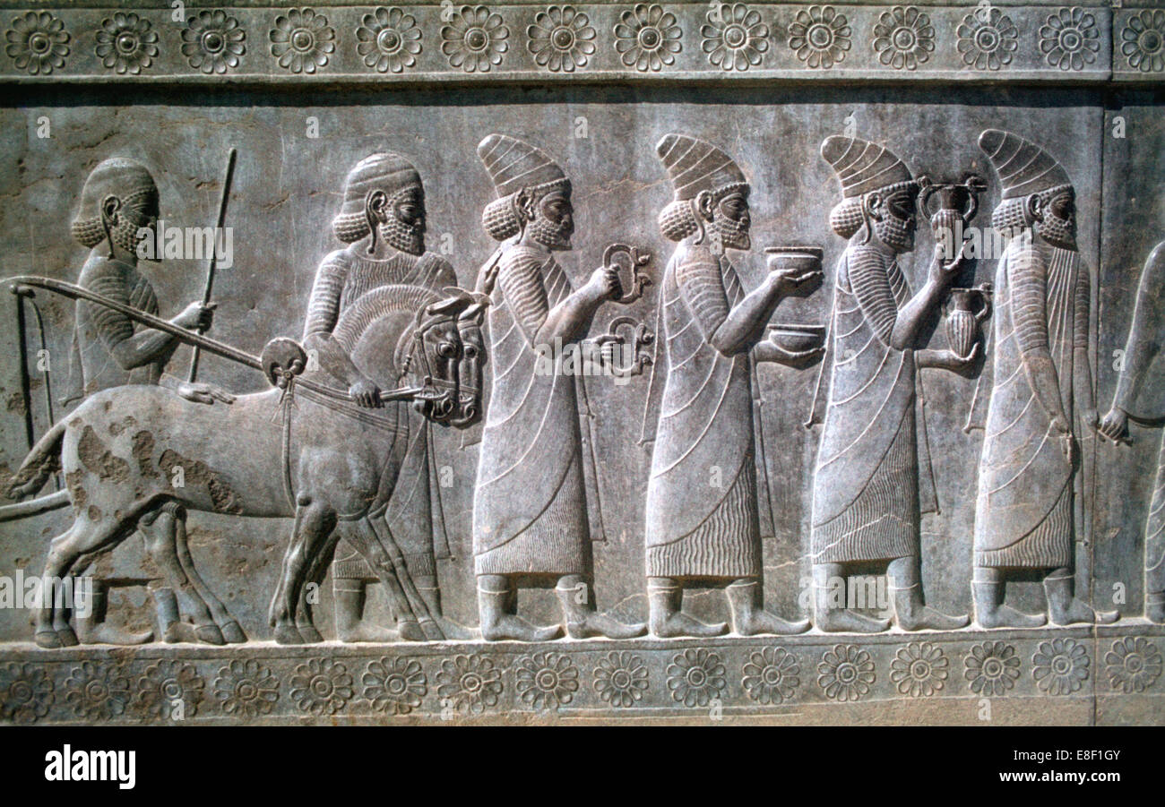 Entlastung der Syrer oder Lyder, Apadana, Persepolis, Iran ...