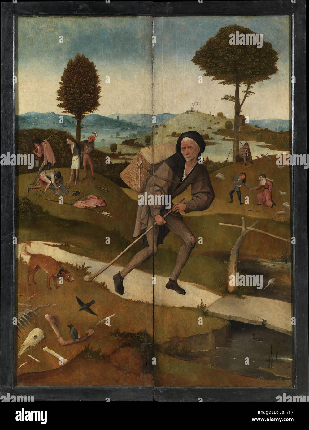 Die Hausierer (The Heuwagen-Triptychon, rückwärts). Künstler: Bosch, Hieronymus (ca. 1450-1516 ...