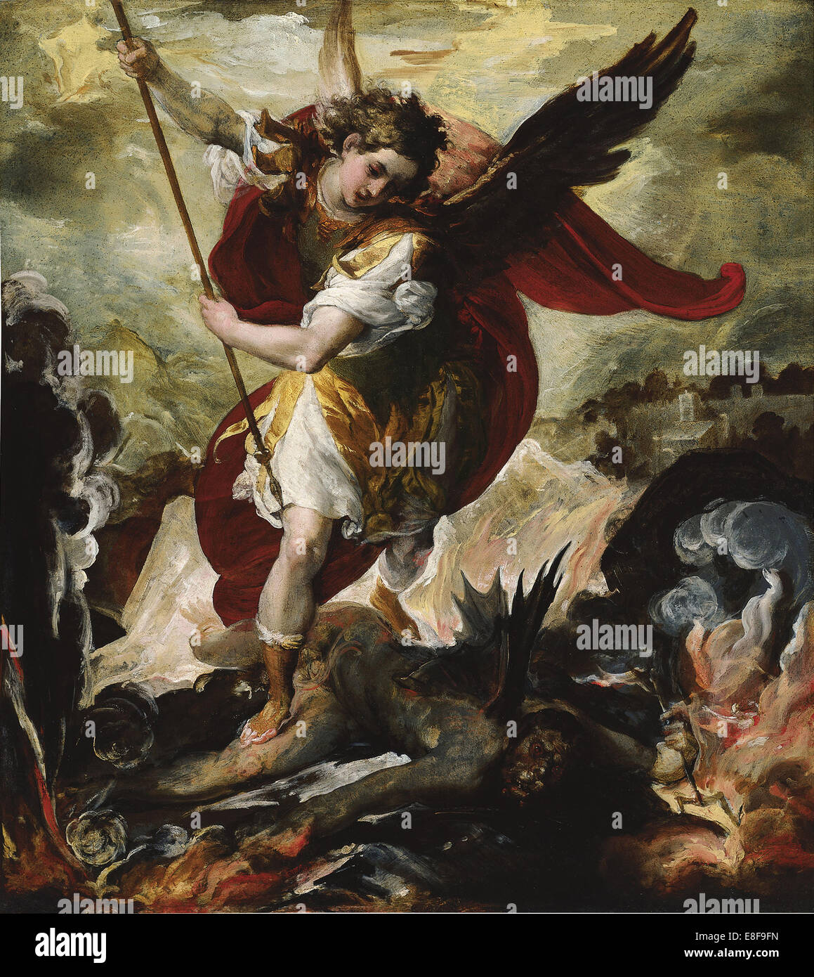 Saint michael vanquishing devil -Fotos und -Bildmaterial in hoher ...