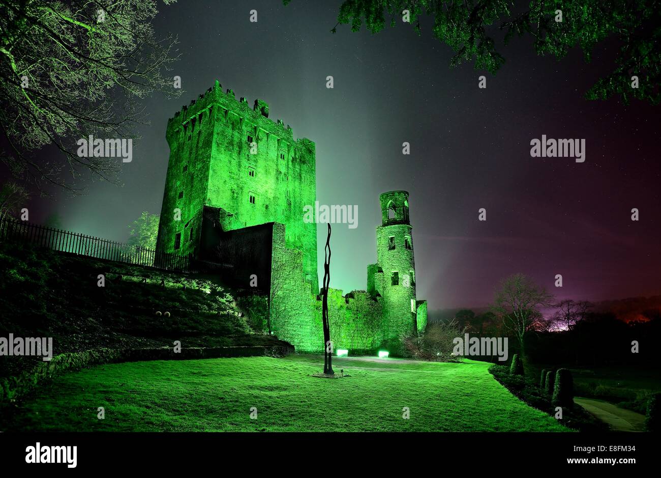 Irland, Munster, County Cork, Blarney, Blarney Castle am St. Patricks ...