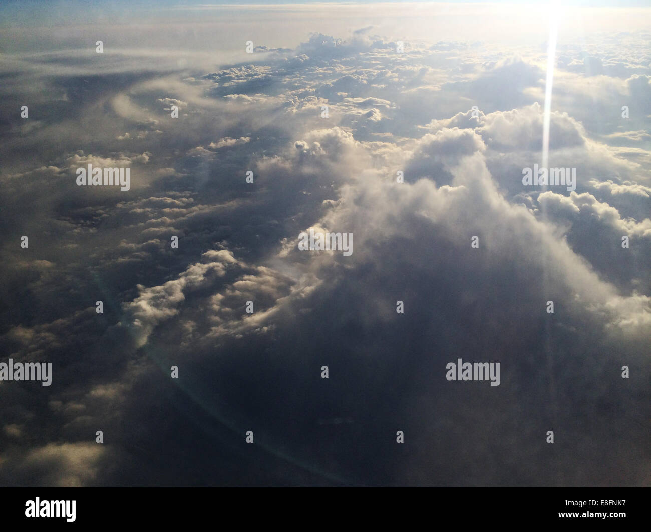 Cumulus-Wolken von oben Stockfotografie - Alamy