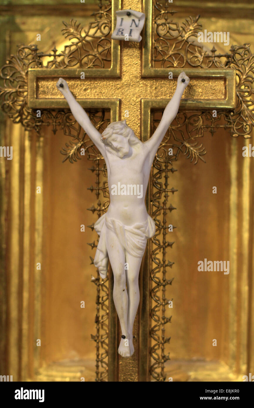 Christ on the cross crucifix -Fotos und -Bildmaterial in hoher Auflösung – Alamy