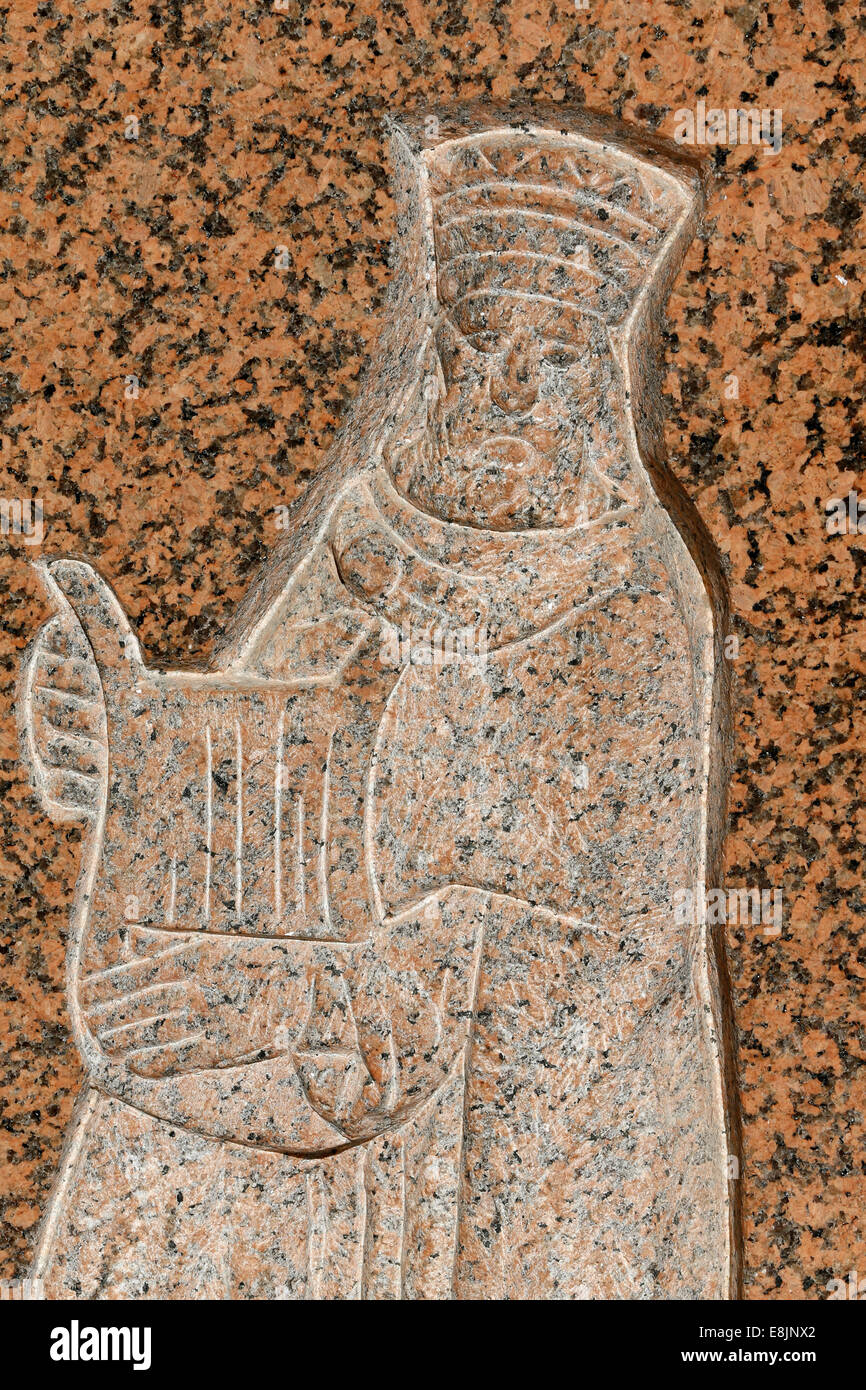 König David mit der Harfe zu spielen. Basilika der Verkündigung ...