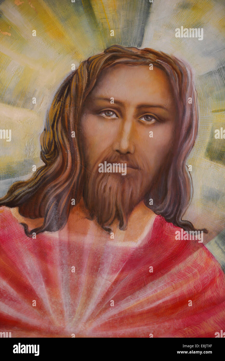 Jesus portrait painting -Fotos und -Bildmaterial in hoher Auflösung – Alamy