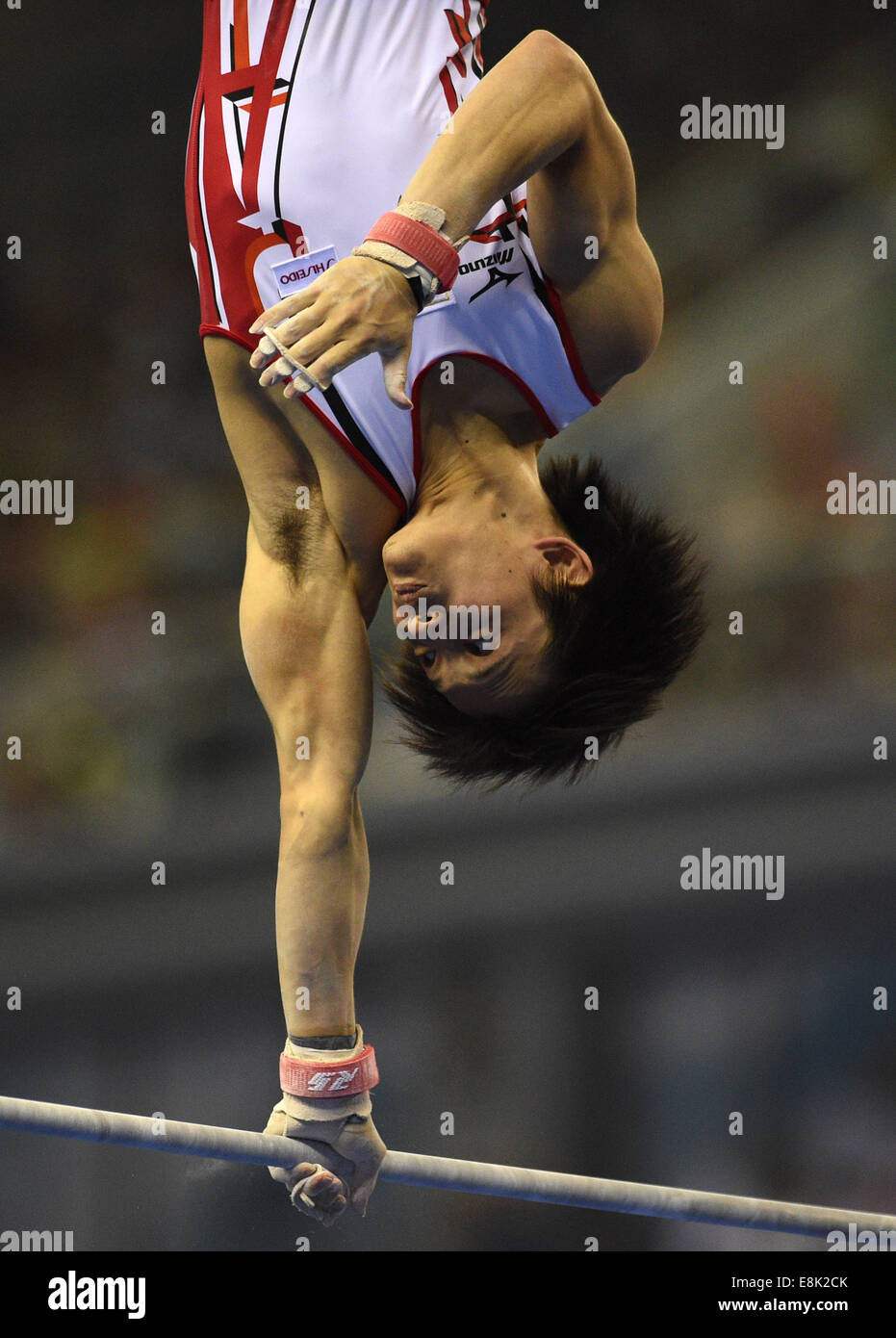 Nanning, China autonomen Region Guangxi Zhuang. 9. Oktober 2014. Japanische Turnerin Yusuke ...