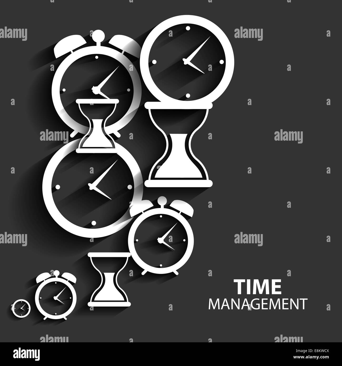 Moderne flach Zeit Management Vektor Icon für Web und Mobile ...