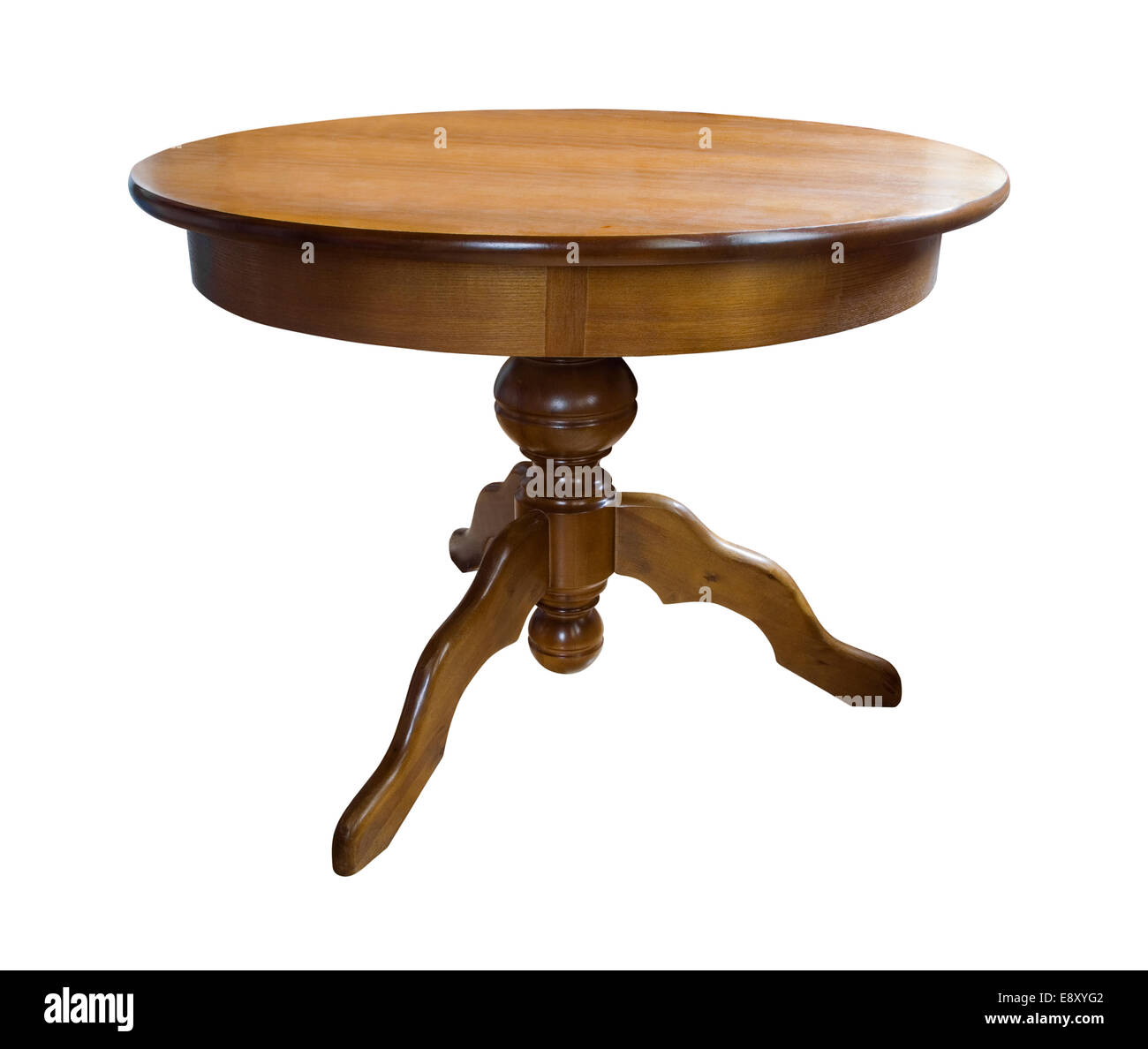 Runder Tisch aus Holz Stockfotografie - Alamy