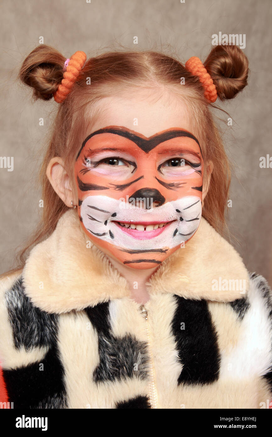 Wie ein Tiger gemalt Stockfotografie - Alamy