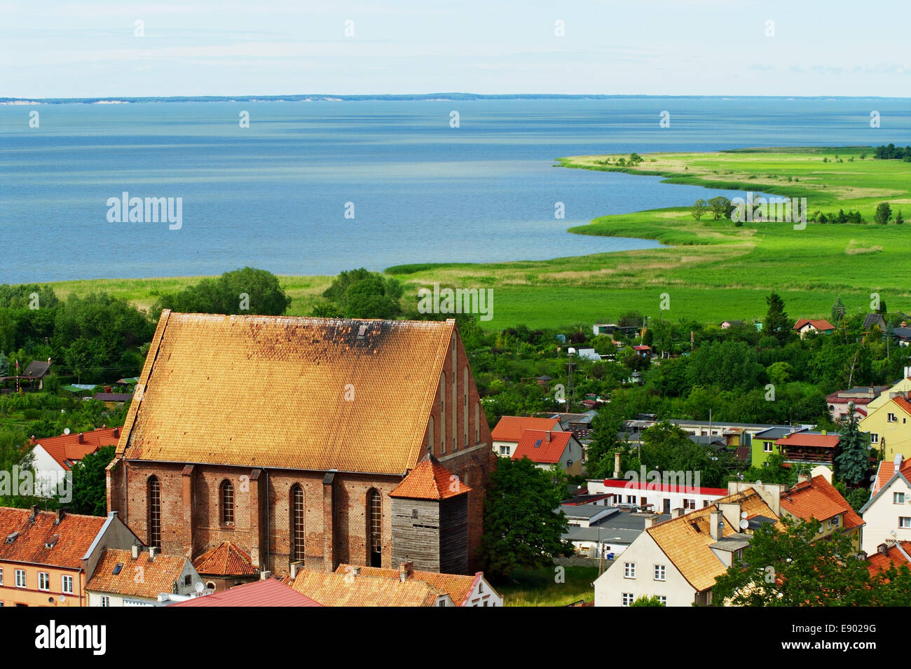 Blick auf das Frische Haff. Frauenburg, Ermland, Nordpolen ...