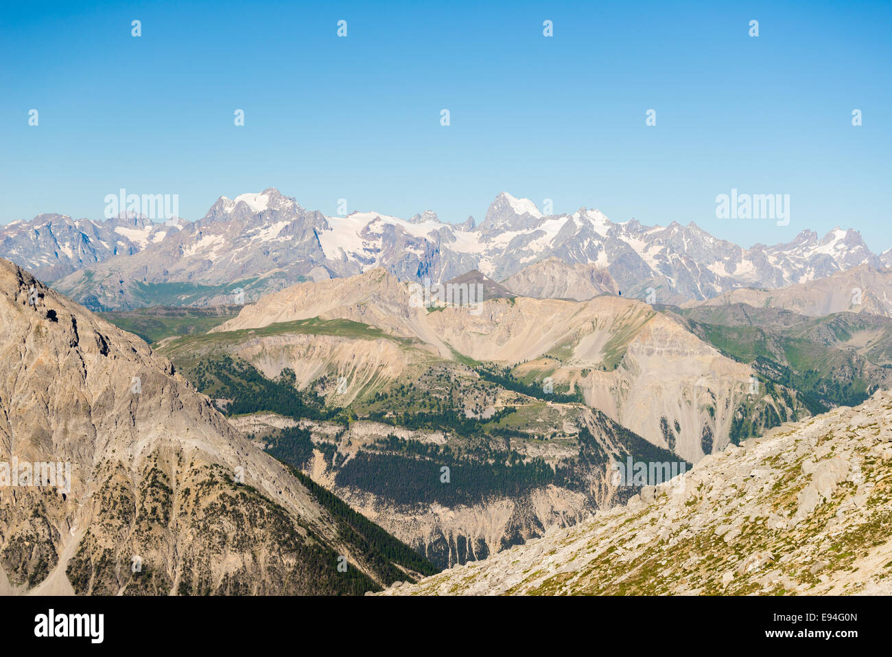 Panorama des Massif des Ecrins Nationalpark, über 4000 m, Französische ...