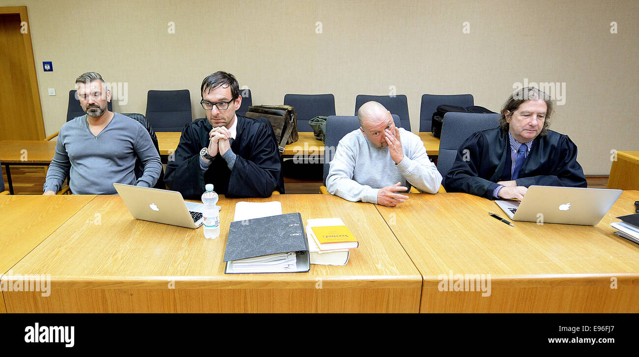 Bochum, Deutschland. 21. Oktober 2014. Mitglied der Motorrad-Gang und ...