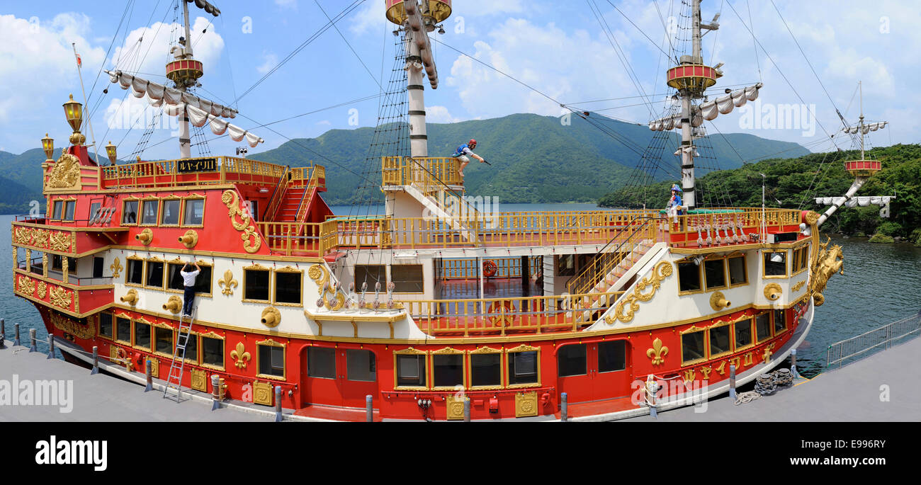 Lake Ashi Piraten Schiff, Hakone, Japan, See ashi Stockfotografie - Alamy